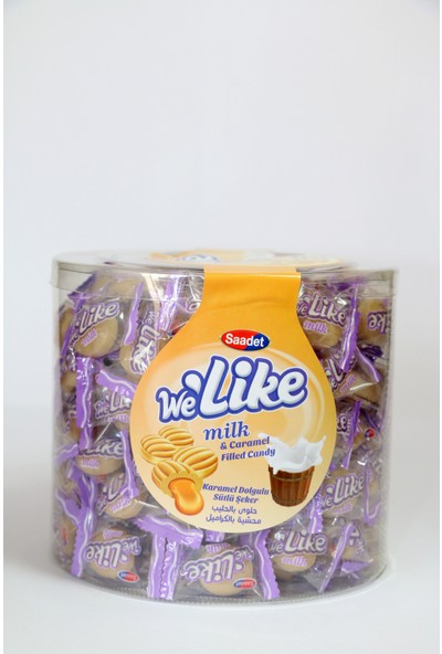 Saadet Welike Milky Karamel Dolgulu Sütlü Bonbon Şeker 900 gr Saadet Welike Milky Karamel Dolgulu Sütlü Bonbon Şeker 900 gr
