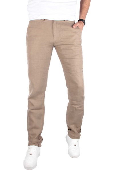Tom Free Store Erkek Yan Cepli Keten Pantolon