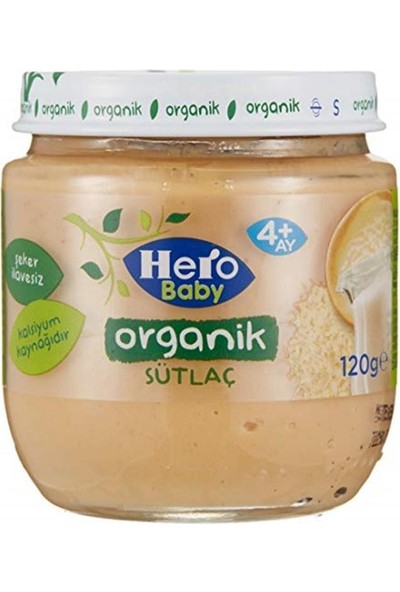 Hero Baby Organik Sütlaç Kavanoz Maması 120 gr