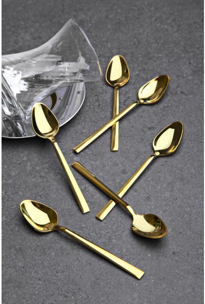 Queen’s Kitchen 6 Adet Kararmaz Gold Lüx Çay Kaşığı Queen’s Kitchen 6 Adet Kararmaz Gold Lüx Çay Kaşığı