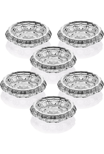 Queen’s Kitchen 6 Adet Kristal Kesme Cam Çerezlik&lokumluk
