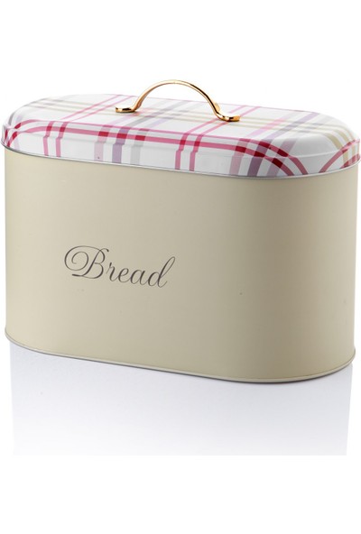 Queen’s Kitchen Metal Burberry Desenli Oval Ekmeklik