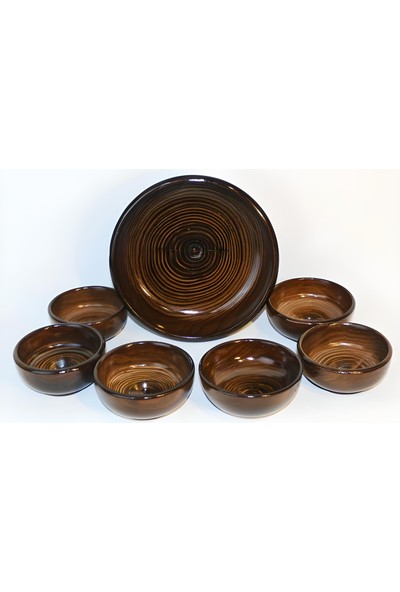 EF Ticaret Ahşap Çerezlik Takımı 7 Parça