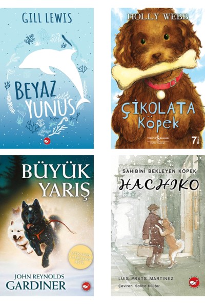 Ortaokul Çocuk Romanları 4 Kitaplık Set Beyaz Yunus Büyük Yarış Hachiko Çikolata Köpek - Gill Lewis Ortaokul Çocuk Romanları 4 Kitaplık Set Beyaz Yunus Büyük Yarış Hachiko Çikolata Köpek - Gill Lewis