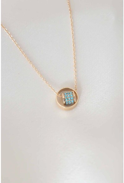 Clariss Zirkon Taş Halka Gold Renk Kadın Kolye