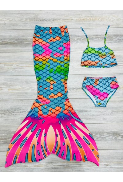 Pijamayo Kız Çocuk Deniz Kızı Kostüm Bikini - Mayo Efsane Balıksırtı Model Pijamayo Kız Çocuk Deniz Kızı Kostüm Bikini - Mayo Efsane Balıksırtı Model