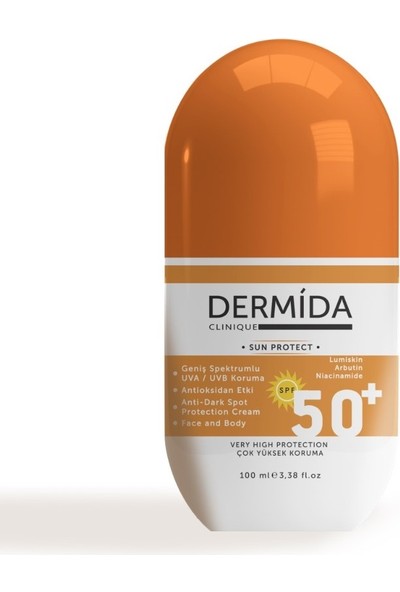 Dermida Leke-Karşıtı 50SPF Güneş Kremi 100 ml Dermida Leke-Karşıtı 50SPF Güneş Kremi 100 ml