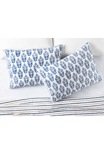 English Home Eternal Harmony Pamuklu 2'li Yastık Kılıfı 50 x 70 cm Indigo English Home Eternal Harmony Pamuklu 2'li Yastık Kılıfı 50 x 70 cm Indigo