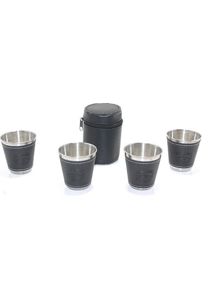 Derili Kutulu 4 Lü Shot Bardak Seti Hediyelik Derili Kutulu 4 Lü Shot Bardak Seti Hediyelik