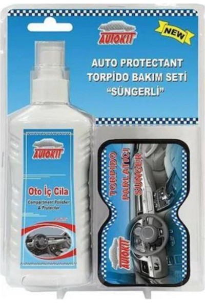 Autokit Torpido Bakım Seti Parlatıcı Süngerli