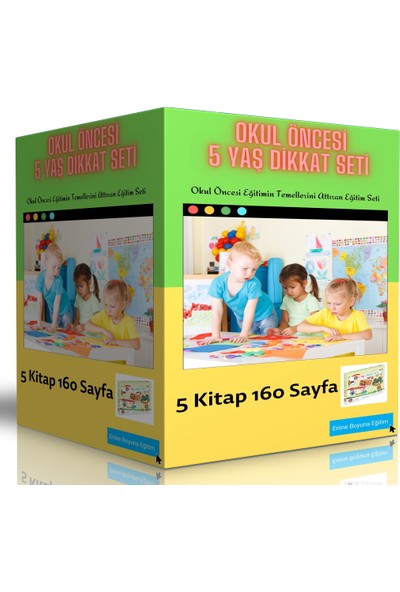 Okul Öncesi 5 Yaş Dikkat Seti (Ciltli)