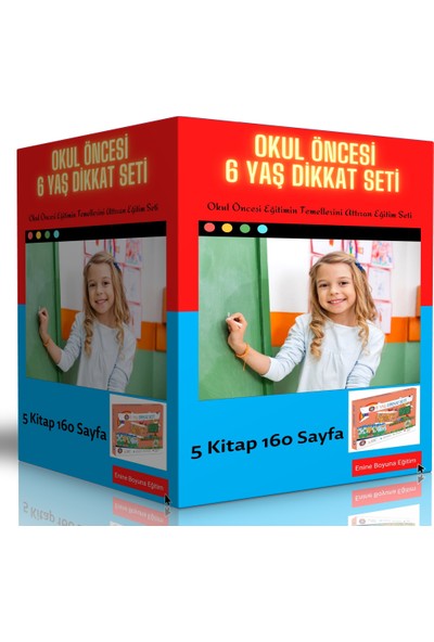 Okul Öncesi 6 Yaş Dikkat Seti (Ciltli)