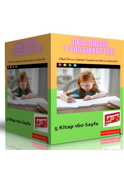 Okul Öncesi 7 Yaş Dikkat Seti (Ciltli)