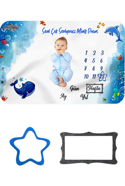 Ocean Bebek Hediyelik Konspet Anı Çekim Battaniyesi, Erkek Bebek, Yeni Doğan Baby Shower Ocean Bebek Hediyelik Konspet Anı Çekim Battaniyesi, Erkek Bebek, Yeni Doğan Baby Shower