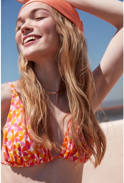 Penti Çok Renkli Retro Triangle Bikini Üstü