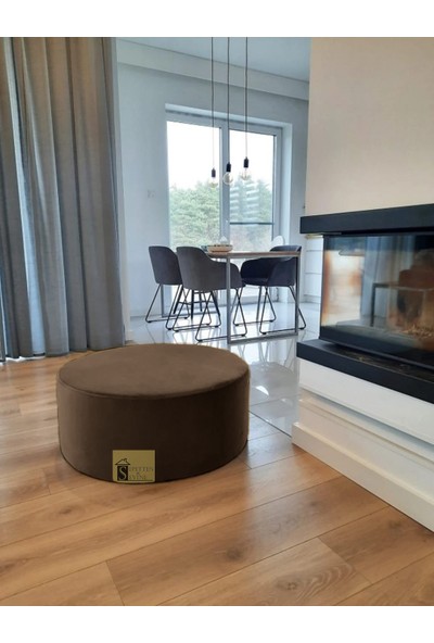 Sepetten Evine Yuvarlak Orta Puf 80 cm