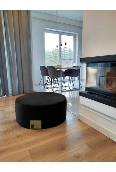 Sepetten Evine Yuvarlak Orta Puf 80 cm