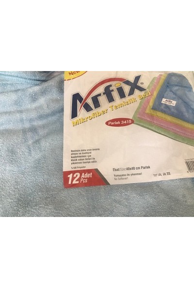 Arfix Mikrofiber Temizlik Bezi 12LI 40X40 Parlak Arfix Mikrofiber Temizlik Bezi 12LI 40X40 Parlak