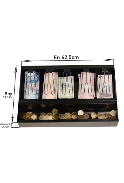 Çetka Cekmece Ici Para Düzenleyici 5 Banknot 5 Bozuk Para Bölmeli Para Cekmecesı Ici 42.5X27.5X6.5CM Çetka Cekmece Ici Para Düzenleyici 5 Banknot 5 Bozuk Para Bölmeli Para Cekmecesı Ici 42.5X27.5X6.5CM