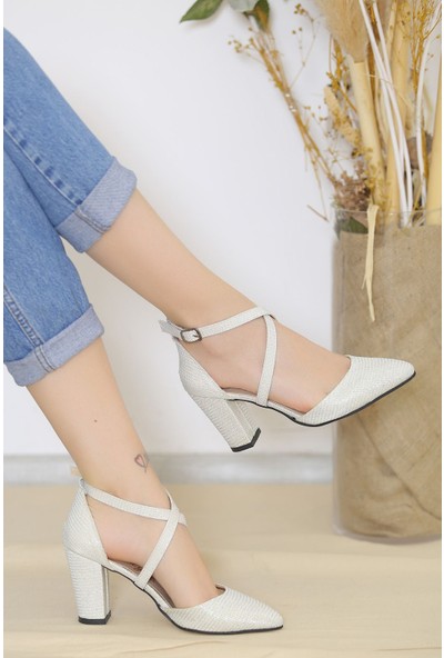 7 cm Topuklu Ayakkabı Simlibeyaz - 5179.264.