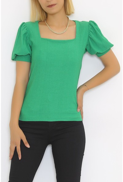Prenses Kol Bluz Yeşil - 5292.1234.