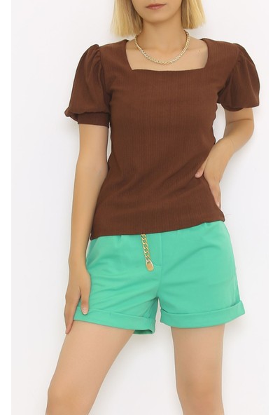 Prenses Kol Bluz Kahve - 5292.1234.