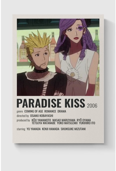 Paradise Kiss Anime Info Card Bilgi Kartı Minimalist Poster - 15X21 cm / A5 - Çerçevesiz Paradise Kiss Anime Info Card Bilgi Kartı Minimalist Poster - 15X21 cm / A5 - Çerçevesiz