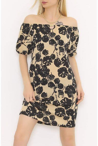 Madonna Yaka Elbise Siyahvizon - 9654.107.