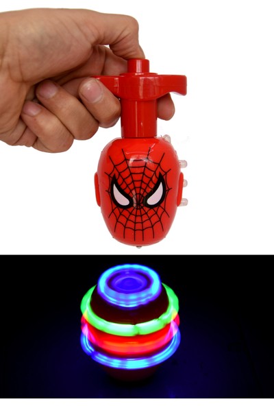 Spiderman Örümcek Adam Topaç Fırıldak Işıklı Müzikli Oyuncak Spiderman Örümcek Adam Topaç Fırıldak Işıklı Müzikli Oyuncak