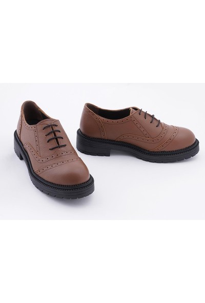 CZ London Deri Kadın Bağcıklı Oxford Günlük Ayakkabı CZ London Deri Kadın Bağcıklı Oxford Günlük Ayakkabı