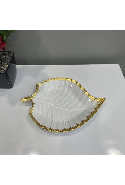 Yaprak Servis Tabağ Tekli