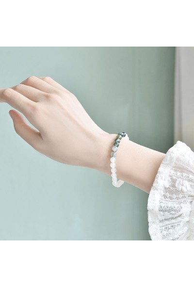 Sanmusen Doğal Taş Beyaz Oniks Kristal Bileklik (Yurt Dışından) Sanmusen Doğal Taş Beyaz Oniks Kristal Bileklik (Yurt Dışından)