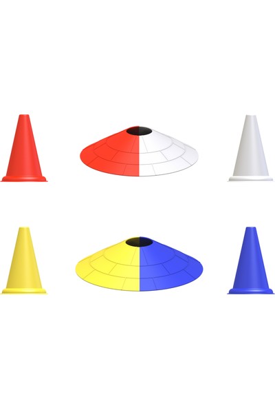 Antreman Seti Huni Çanak Spor Seti Eğitim Seti 12 Adet Çanak + 12 Adet 17 cm Huni Set