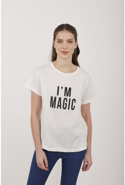 Çetinkaya Fithit Bisiklet Yaka Openend Inci T-Shirt