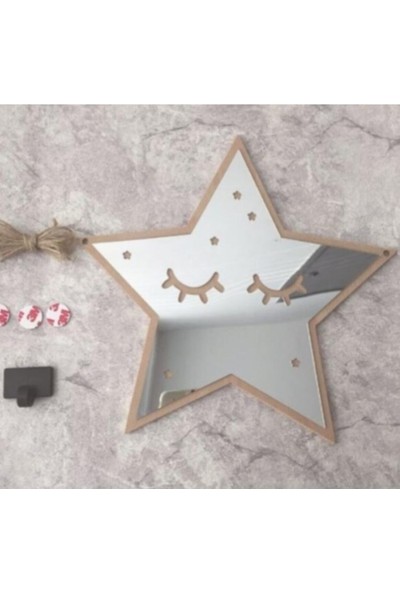 Ahşap ve Kırılmaz Akrilik Çocuk Odası Aynası