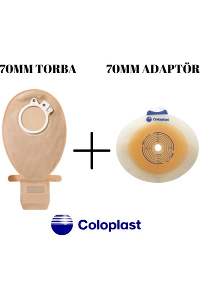 Coloplast Kolostomi Torbası 70mm 10387 + Adaptörü 70mm 10045 - 20 Adet Coloplast Kolostomi Torbası 70mm 10387 + Adaptörü 70mm 10045 - 20 Adet