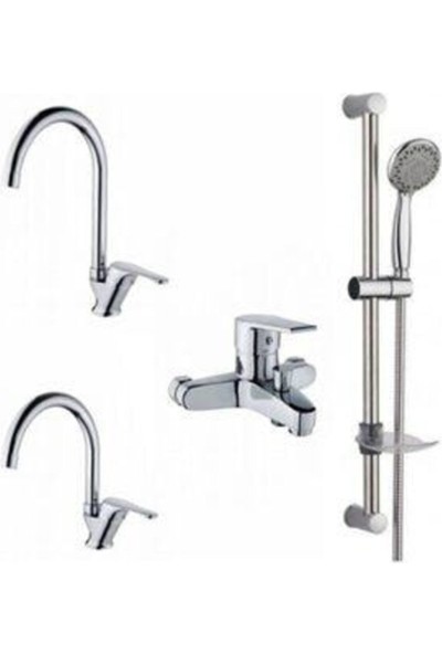 Mutfak Lavabo Banyo Alo Sürgülü Duş 4lü Set