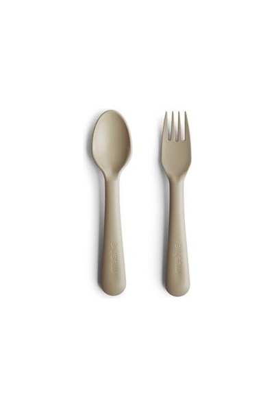 Mushie Çatal Kaşık Seti - Vanilla