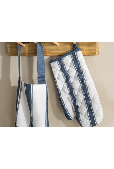 English Home Blue Lines Polyester Fırın Eldiveni 17X30 cm Lacivert English Home Blue Lines Polyester Fırın Eldiveni 17X30 cm Lacivert