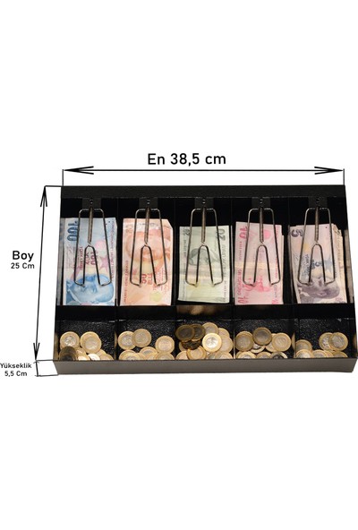 Çetka Cekmece Ici Para Düzenleyici 5 Banknot 5 Bozuk Para Bölmeli Para Cekmecesı Ici 38.5X25X5.5CM Çetka Cekmece Ici Para Düzenleyici 5 Banknot 5 Bozuk Para Bölmeli Para Cekmecesı Ici 38.5X25X5.5CM