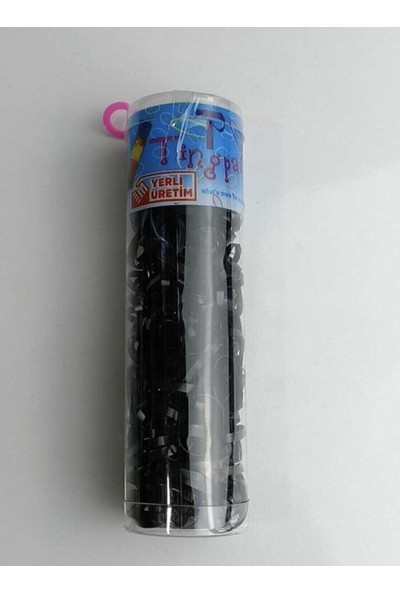 Çelik Online Siyah Cimcime Saç Lastik Toka Saç Örgü Lastiği