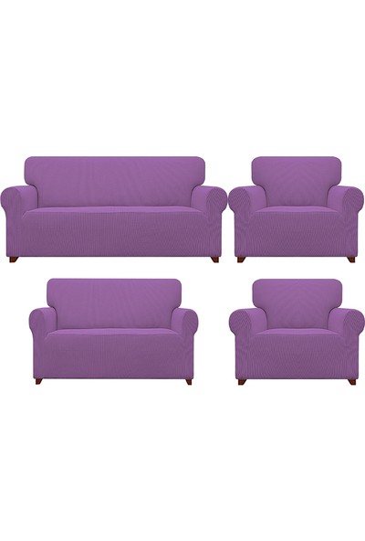 Elgeyar Likrali Koltuk, Kanepe, Çekyat Örtüsü Lastikli, Pitikare Desen3+2+1+1