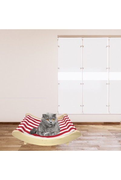 Bushop Kedi Köpek Yatak ve Hamak - Çok Amaçlı - Yüksek Kaliteli Kumaş - Doğal Ahşap + Modern Kırmızı Bushop Kedi Köpek Yatak ve Hamak - Çok Amaçlı - Yüksek Kaliteli Kumaş - Doğal Ahşap + Modern Kırmızı