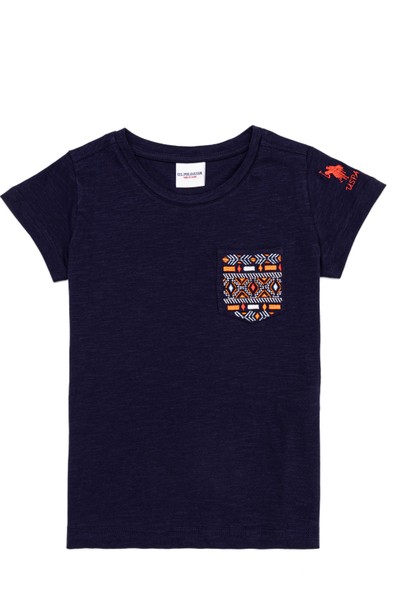 U.S. Polo Assn. Kız Çocuk Lacivert T-Shirt 50252204-VR033