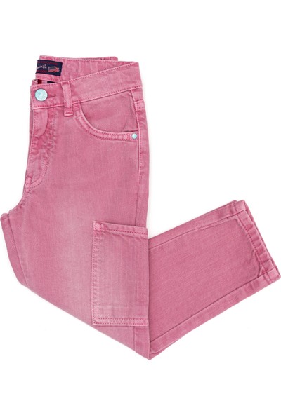 U.S. Polo Assn. Kız Çocuk Pembe Denim Pantolon 50249630-VR041