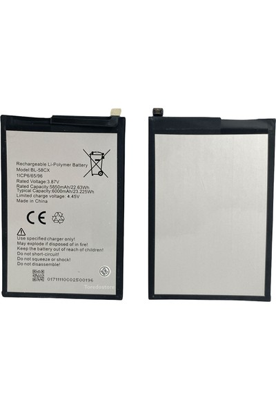 Toredo Store Infınıx Hot 10i Batarya Pil X658/X659 BL-58CX Toredo Store Infınıx Hot 10i Batarya Pil X658/X659 BL-58CX