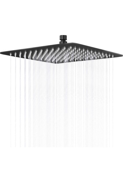 Fause Tepe Duş Başlığı Kare Slim 304 Metal 20x20 cm Siyah Fause Tepe Duş Başlığı Kare Slim 304 Metal 20x20 cm Siyah