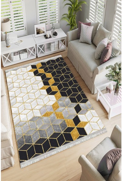 Perla Soft Bambu Kaymaz Tabanlı Modern Yıkanabilir Antibakteriyel Halı ve Yolluk