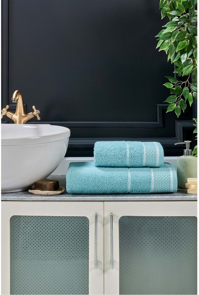 Vevien Home Brillante Ekstra Yumuşak %100 Pamuk 50X90 70X140 cm 2'li Banyo Havlu Seti Vevien Home Brillante Ekstra Yumuşak %100 Pamuk 50X90 70X140 cm 2'li Banyo Havlu Seti