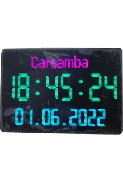 Sanec Renkli Dijital LED Saat ve Tarih Sanec Renkli Dijital LED Saat ve Tarih